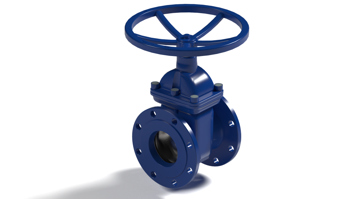 Rubberized gate valve UGRESHA DN 50 PN 10 narrow execution